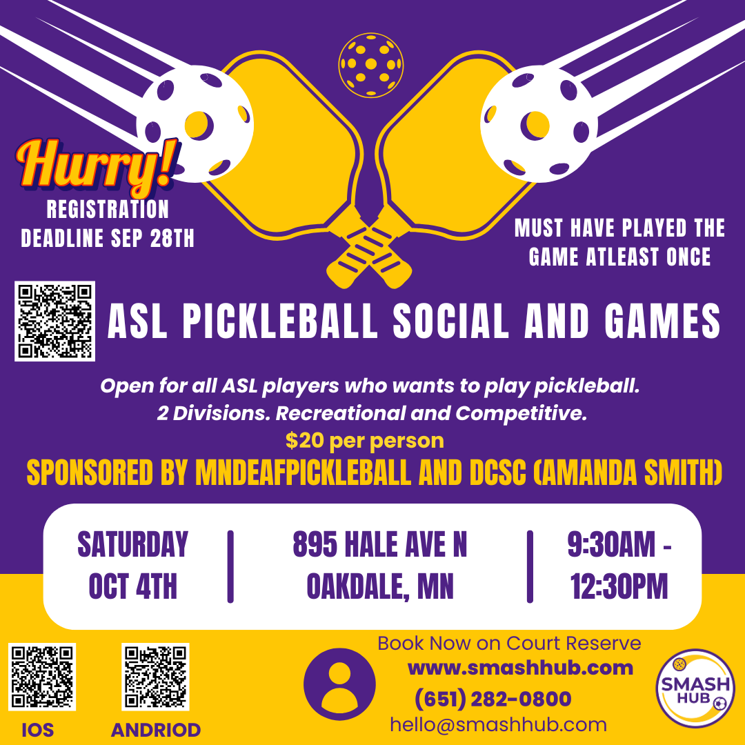 ASL Pickleball Social & Games - Mn Deaf Events
